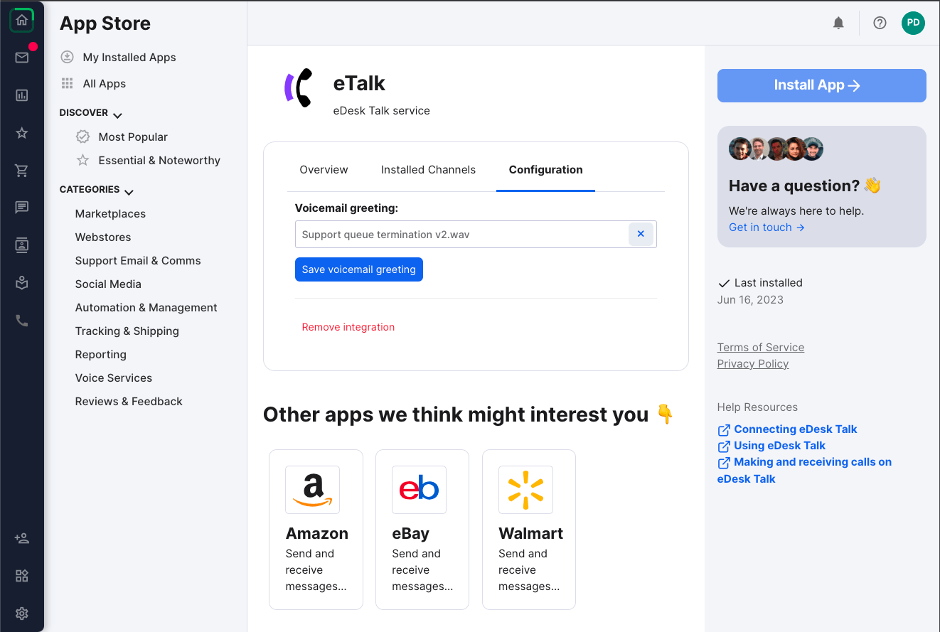 eDesk: External Ticket Sharing, Klaviyo Integration
