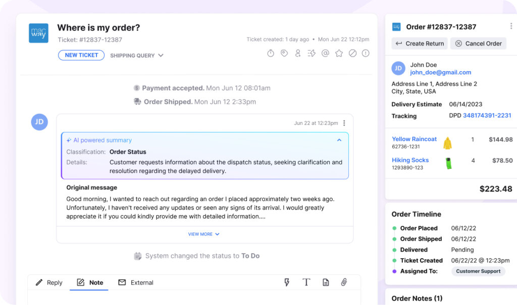 Macway - eDesk | Faster, smarter customer support software for eCommerce