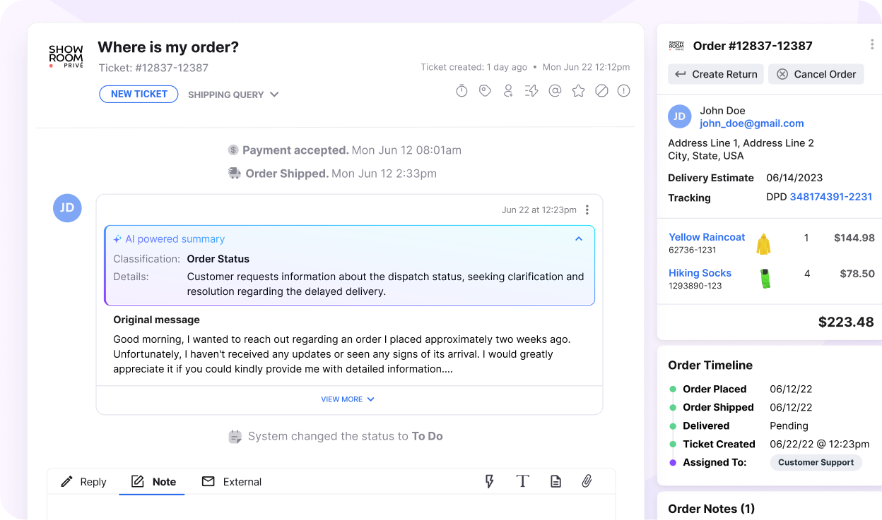 Showroomprivé - eDesk | Faster, smarter customer support software for eCommerce