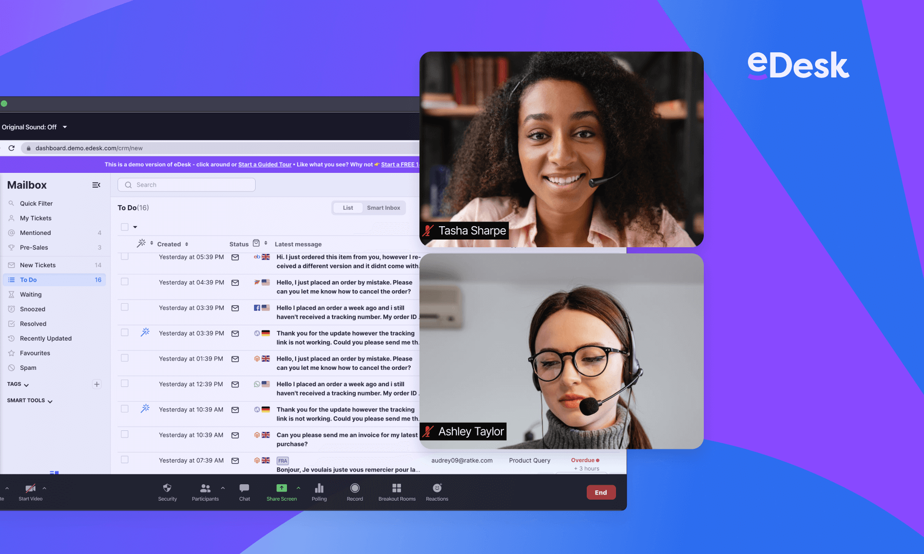 Hablar con un especialista de producto - eDesk