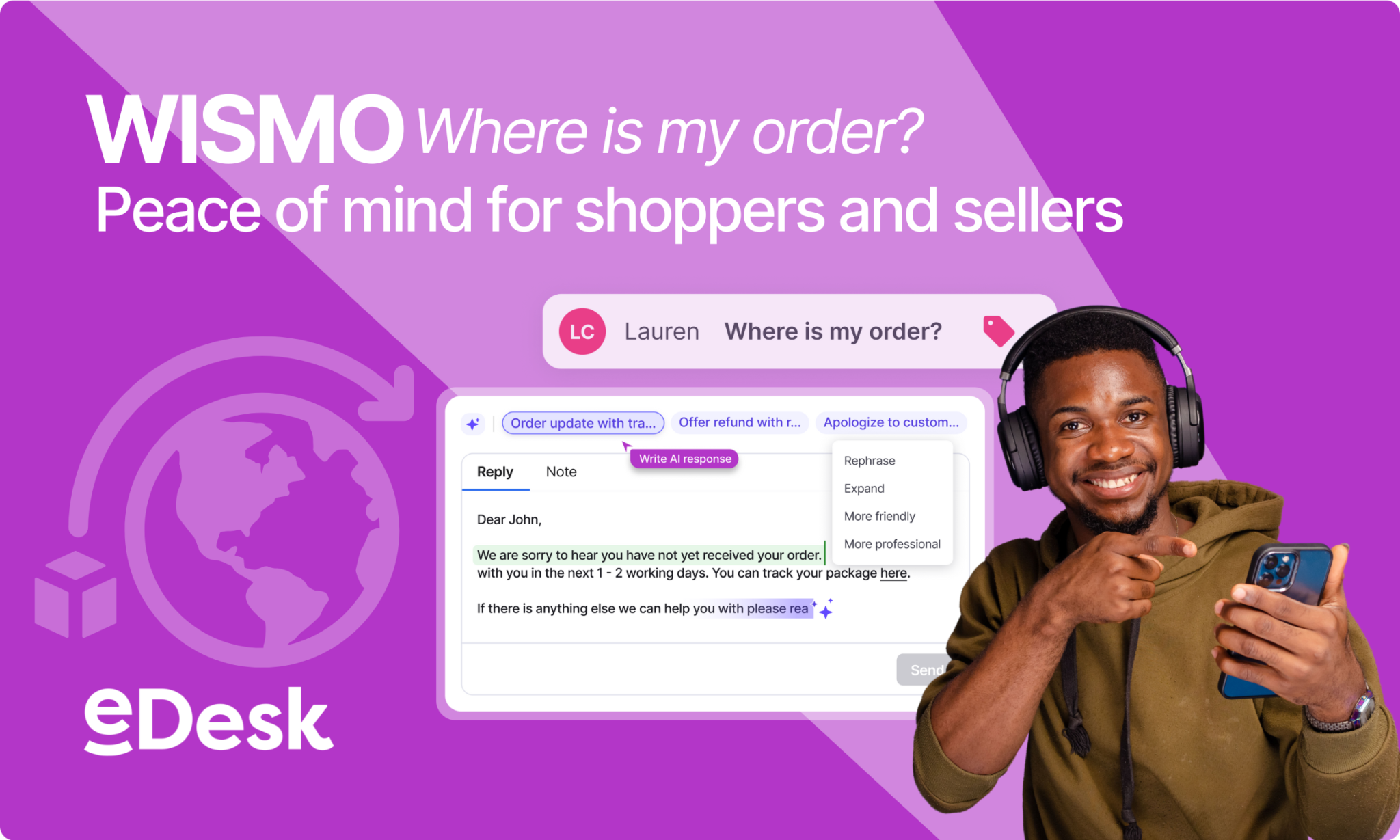 Handling WISMO: Deliver Peace of Mind for Shoppers & Sellers | eDesk